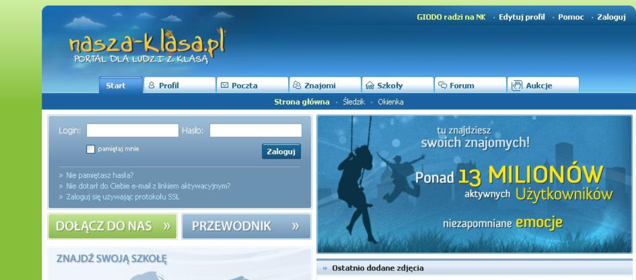 Założyłem konto na NK.pl...