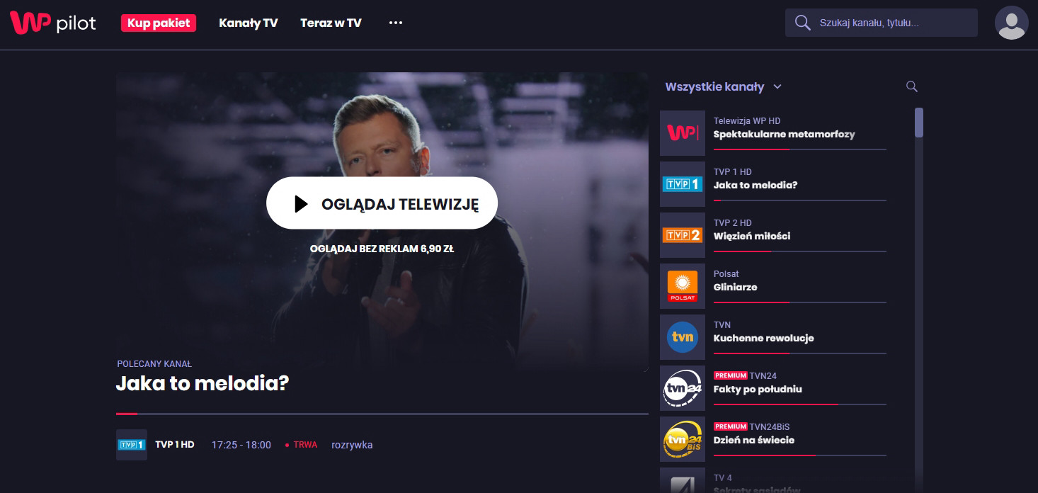 Wp Pilot Jak Wypada Telewizja Na Ywo Przez Internet Od Wp Bezpłatna